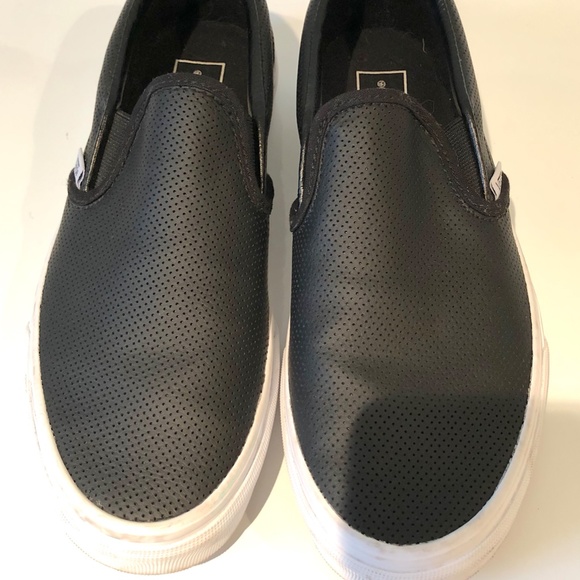 Vans | Shoes | Vans Off The Wall Slip Ons Black Perforated Unisex M8w95 ...